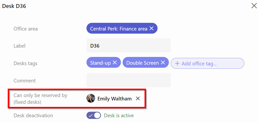 Activate or deactivate the check-in for fixed desks – Help Center